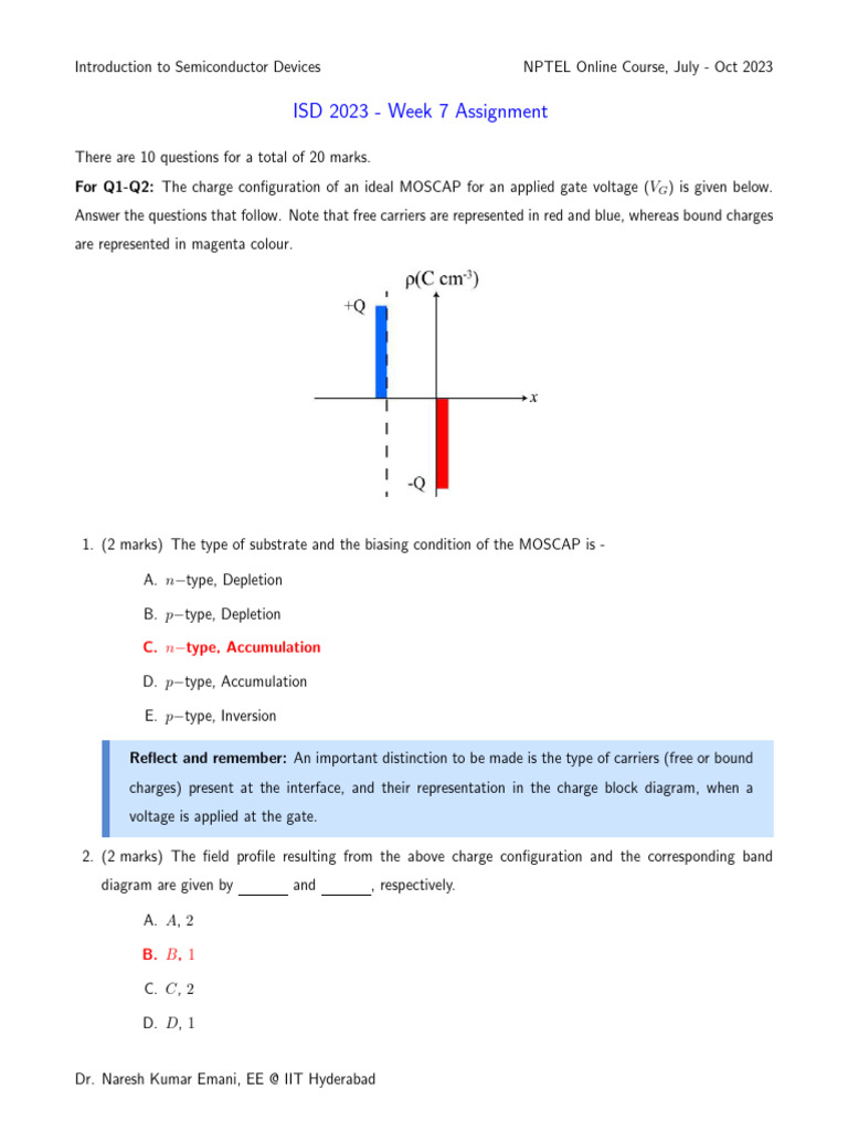 ISD Week 7 HW Solutions Compressed | PDF | Doping (Semiconductor) | Electrical Resistance And ...