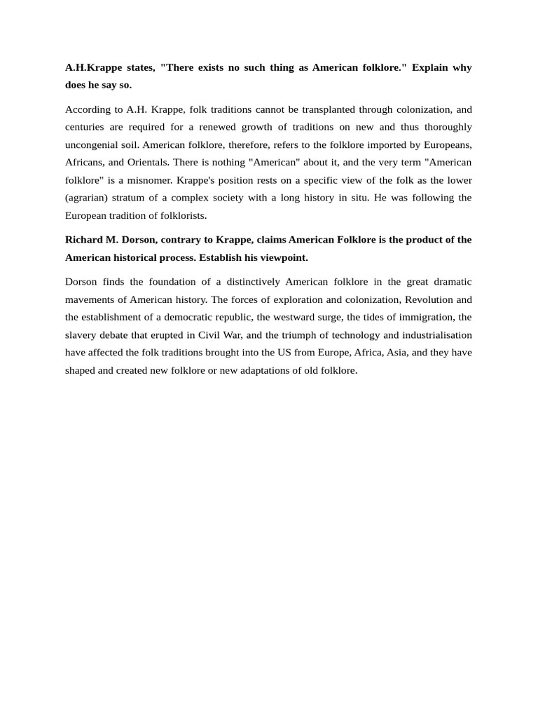 American Folklore | PDF