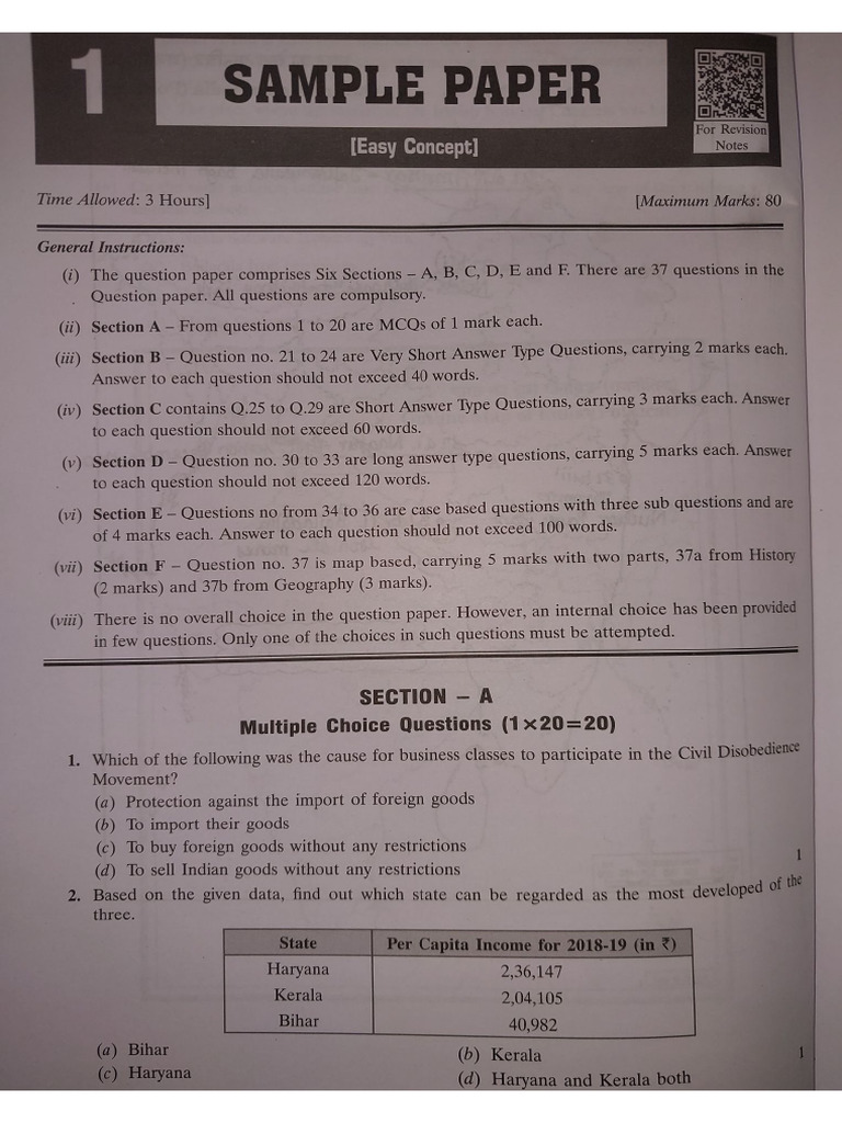S.sci Sample Paper-IV | PDF