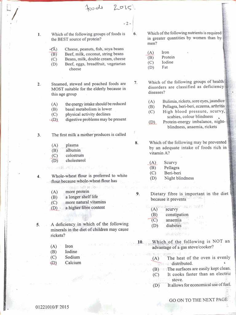 2015 Jun CSEC FN P1 With Ans | PDF