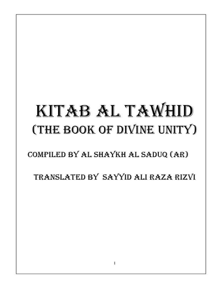 Al Tawheed | PDF | God In Islam | Tawhid