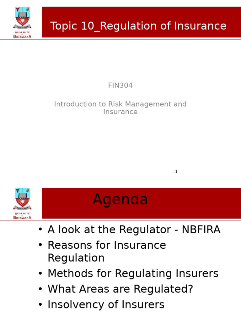 Insurance Regulation Overview in Botswana | PDF | Insurance | Business Law