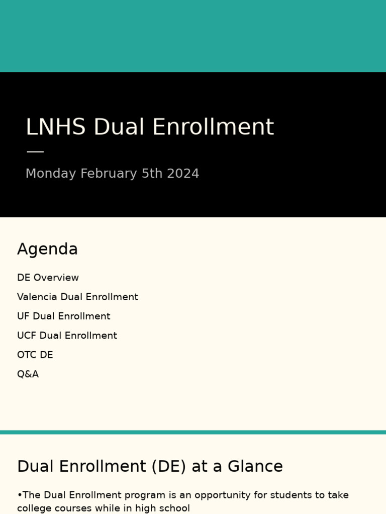 LNHS Dual Enrollment Guide 2024 | PDF | Sat | University And College ...
