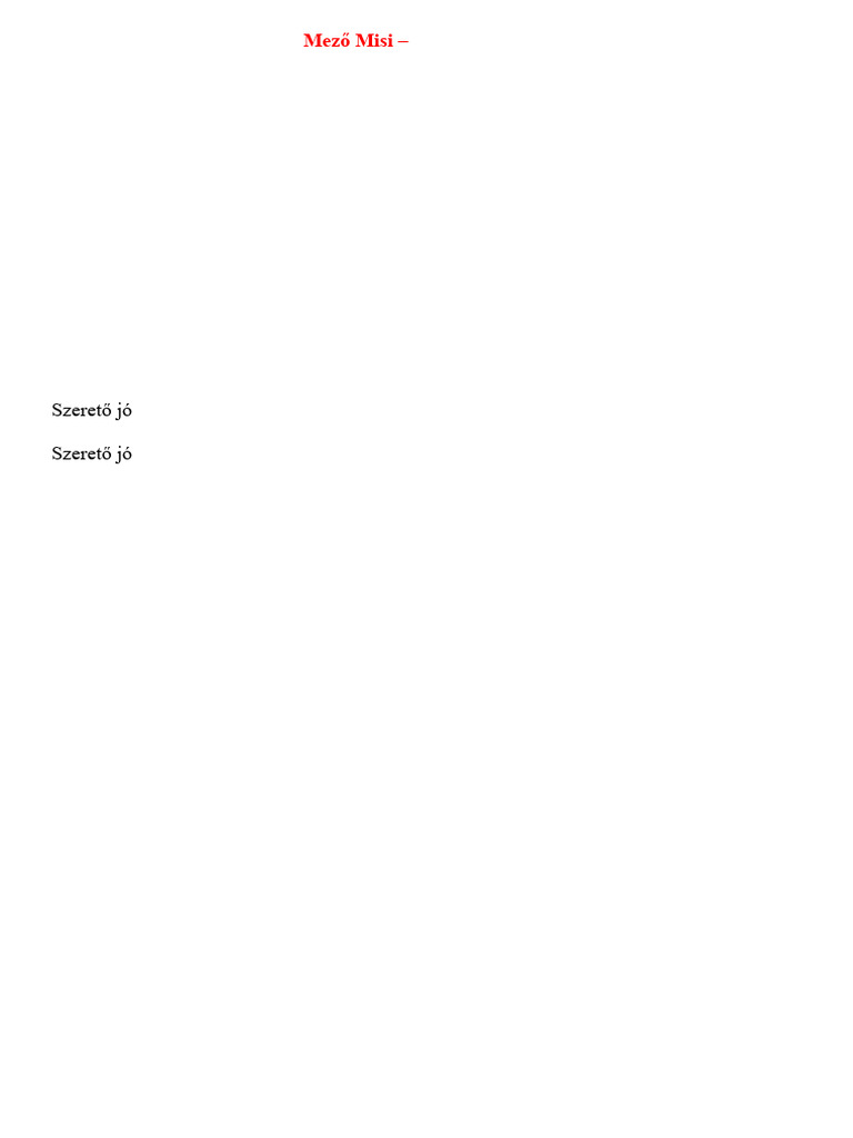 Mezo misi - Mulnak az evek(1) | PDF