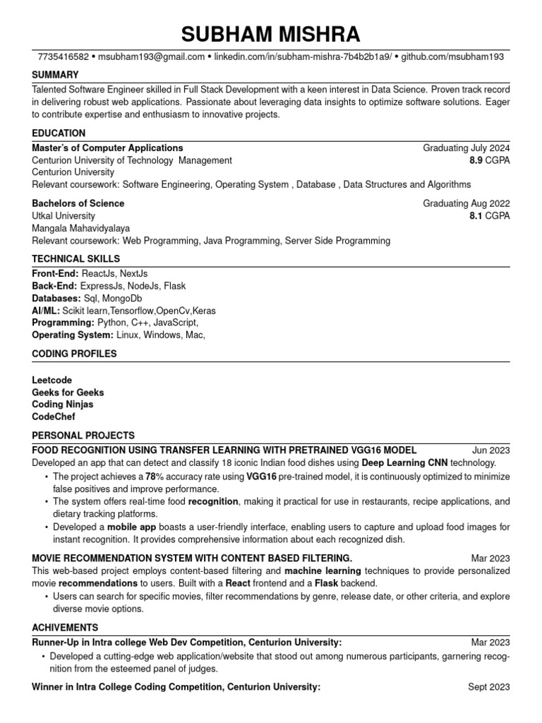 Subham Mishra- | PDF | Application Software | Web Development