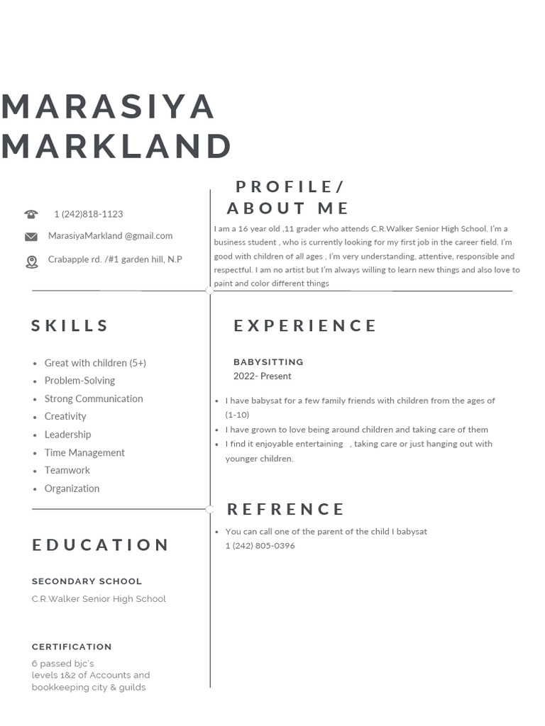 Marasiya's Resume | PDF