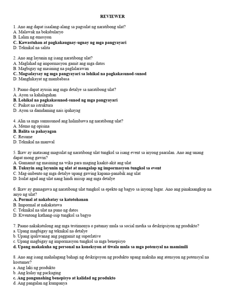 2ND Quarter Reviewer | PDF