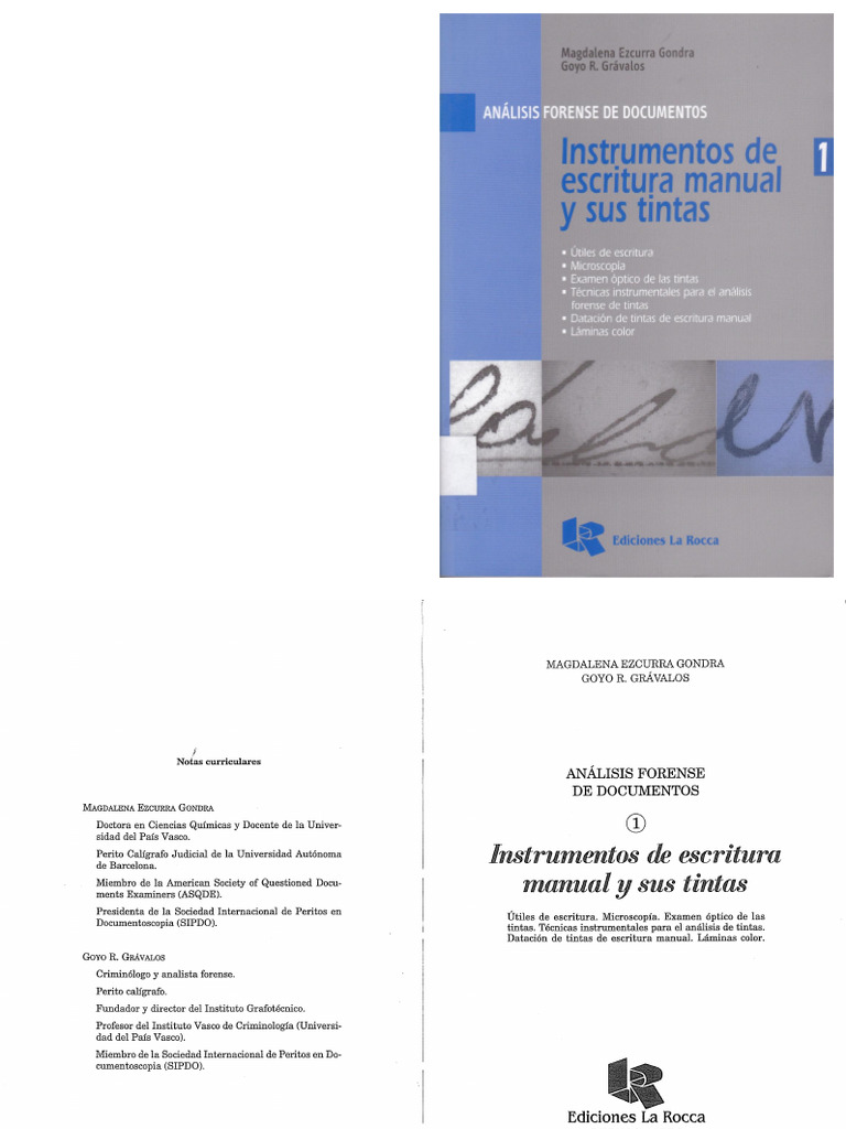 Técnicas Instrumentales Para El Análsis Forense - Ezcurra Grávalos | PDF