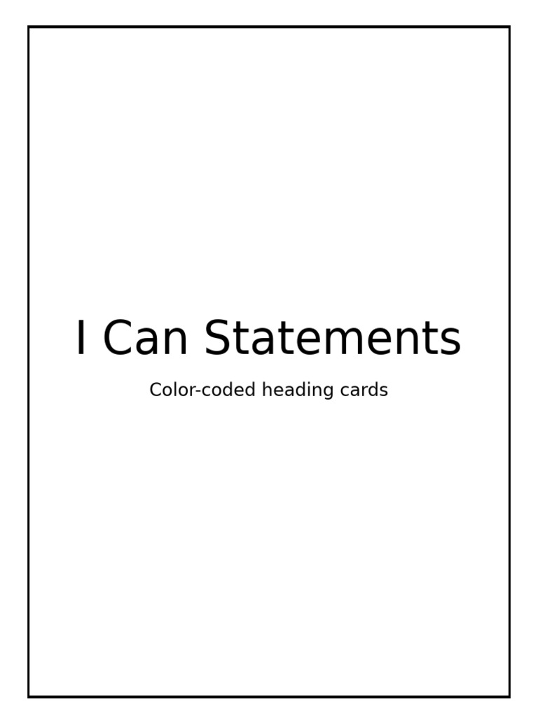 Color Coded Headings | PDF