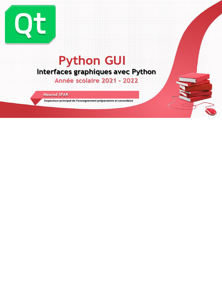 Formation-PyQt5 | PDF | Interface graphique | Python (Langage de programmation)