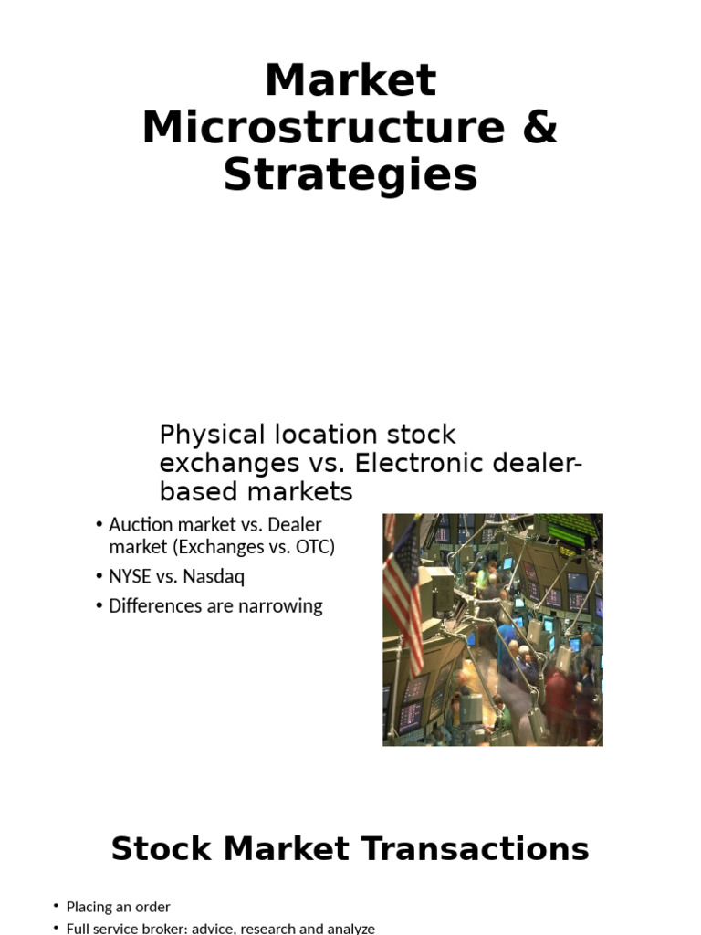 Market Microstructure & Strategies | PDF | Short (Finance) | Margin ...