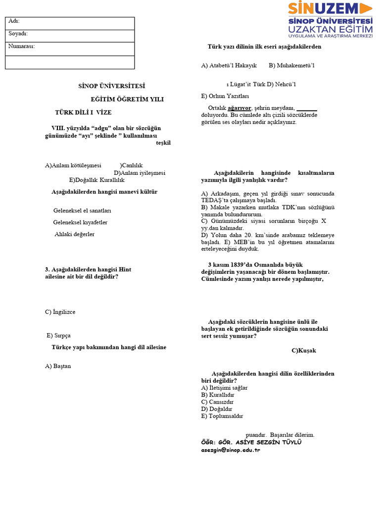 Ogr. Gor. Asiye Sezgin TUYLU | PDF