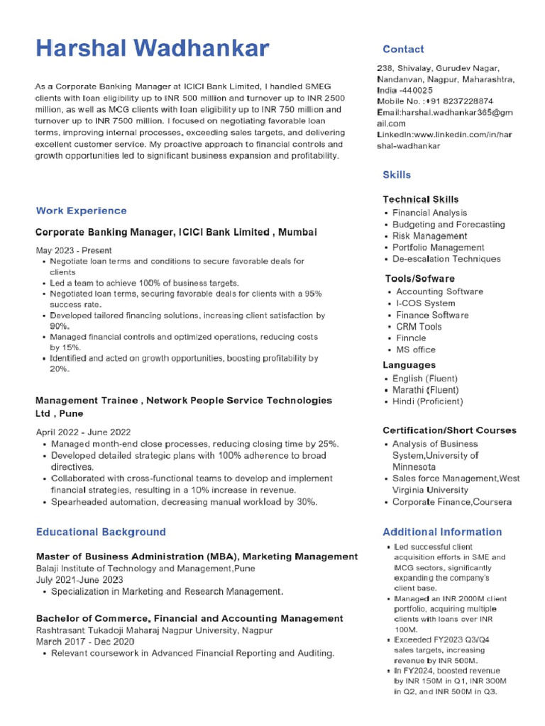 Harshal updated CV | PDF