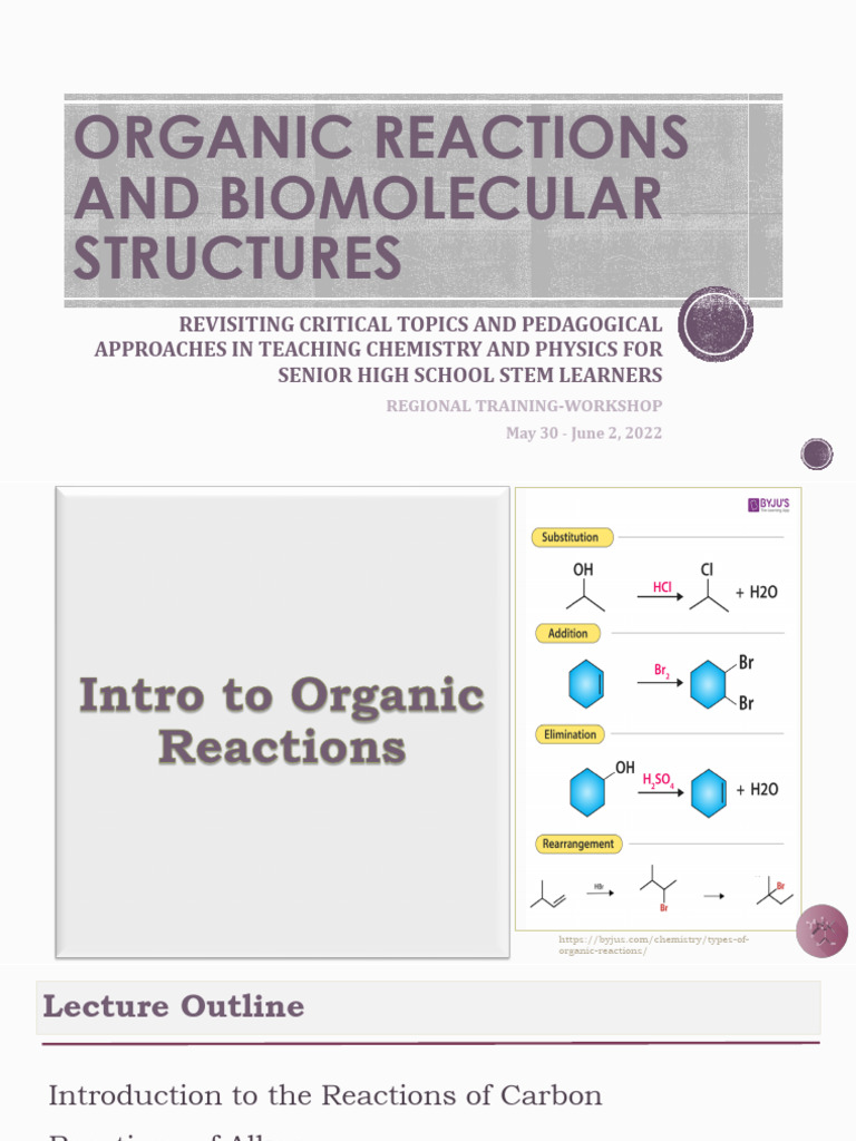 Organic Reactions and Biomolecular Structures | PDF | Chemical ...
