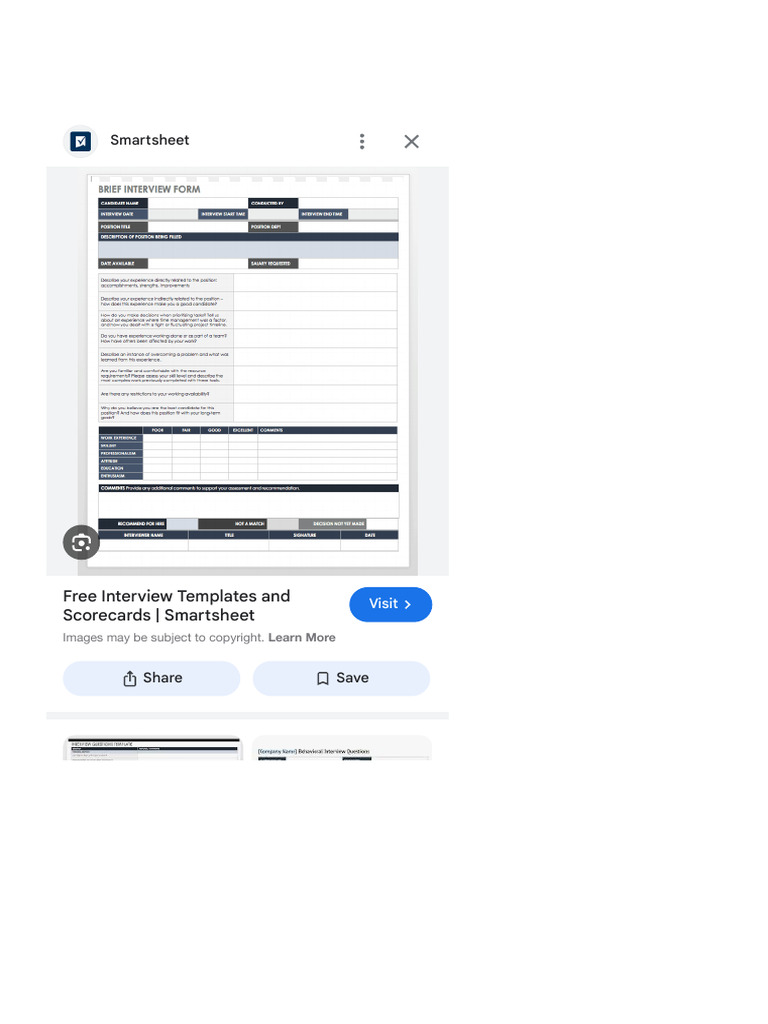 Free Interview Templates & Scorecards | PDF
