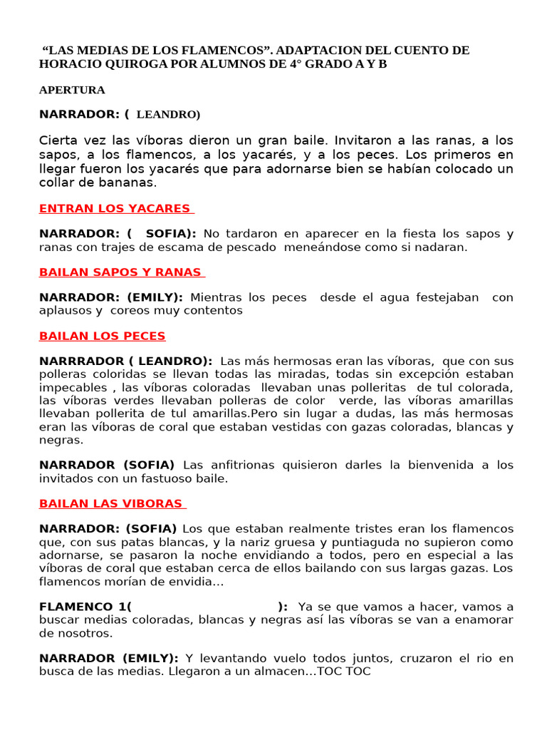 Teatro Las Medias de Los Flamencos | PDF