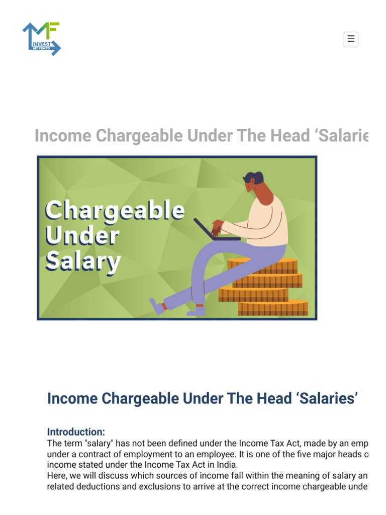Income Chargeable Under The Head Salaries' | PDF | Tax Deduction ...