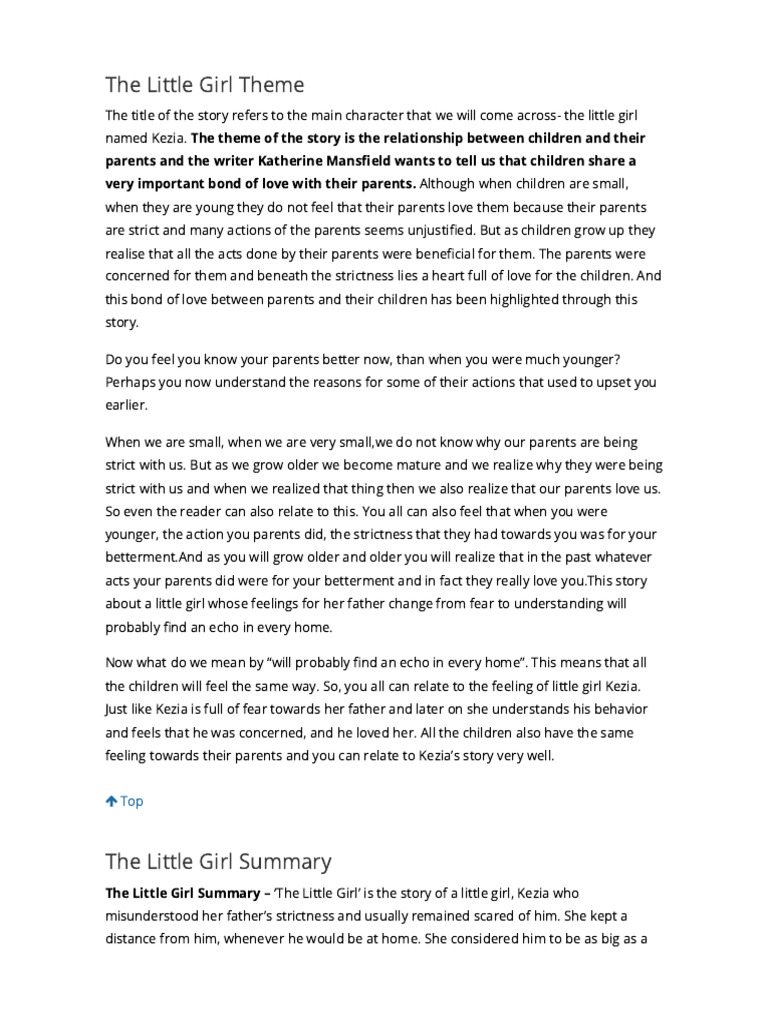 The Little Girl | PDF | Stuttering | Love