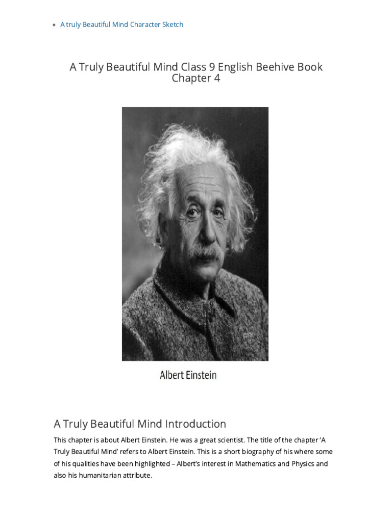 A truly beautiful mind | PDF | Albert Einstein | Special Relativity