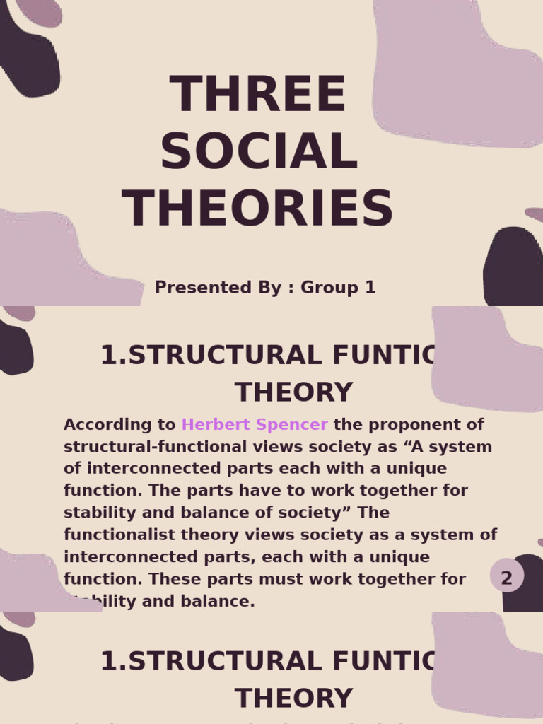 Three Social Theories | PDF | Society | Behavioural Sciences