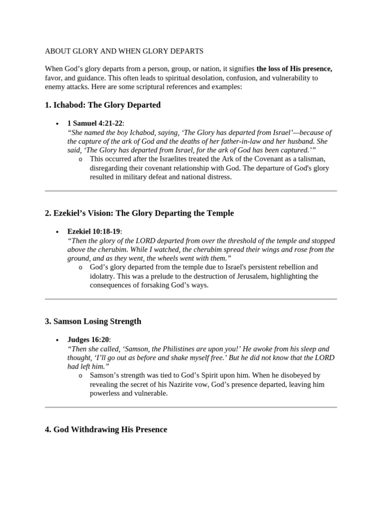 Prayers on Glory | PDF | Samson | Ark Of The Covenant