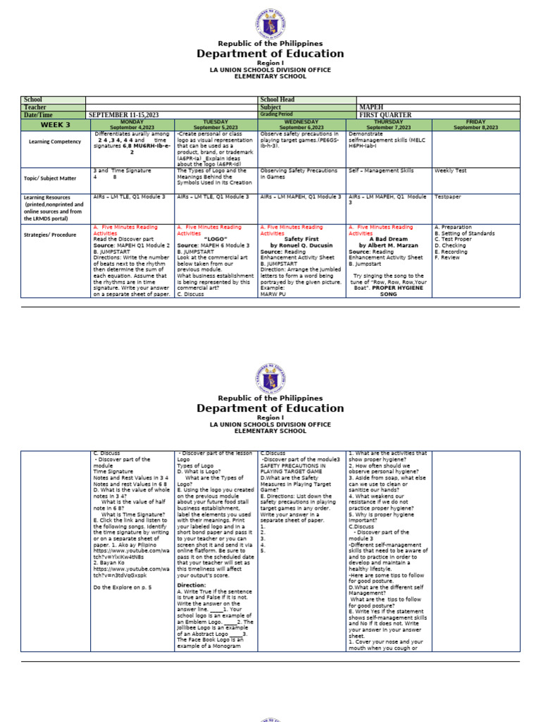 MAPEH-week-3 | PDF | Logos