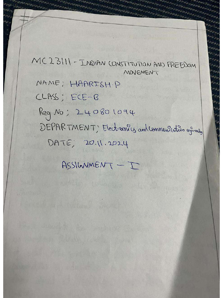 ICFM Assignment-1 .094. | PDF