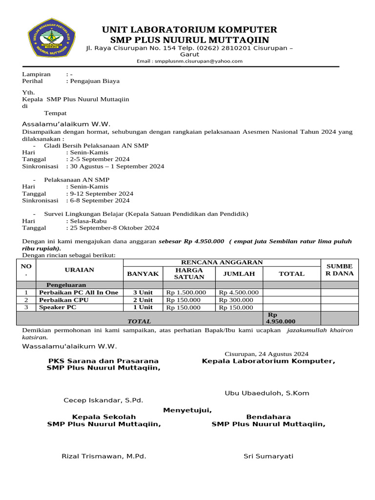Pengajuan Lab Kom AN | PDF