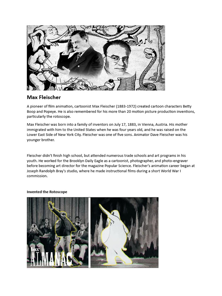 3. Max Fleischer | PDF | Animation | Cartooning
