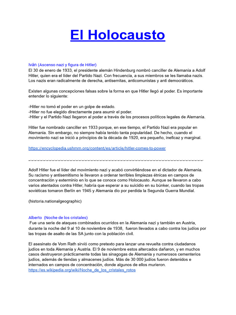 Proyecto Holocausto (1) | PDF | Alemania nazi | Adolf Hitler