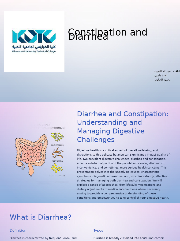 Diarrhea and Constipation Understanding and Managing Digestive ...