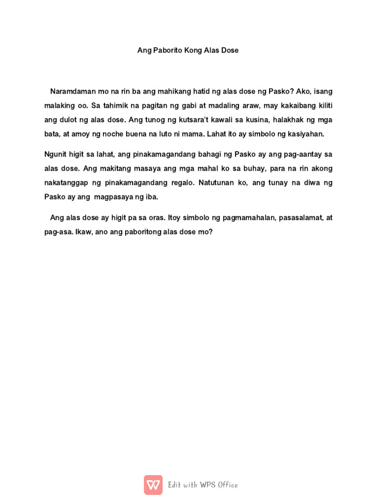 Ang Paborito Kong Alas Dose | PDF