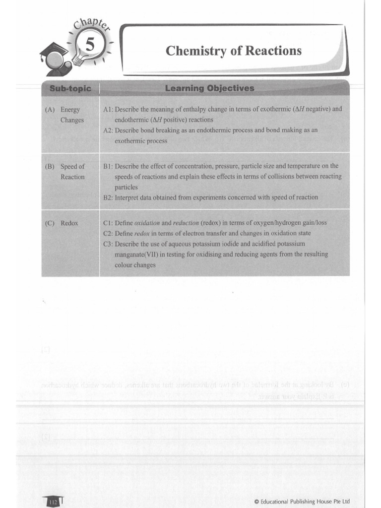 Genius Chemistry - S4EX - Chemistry of Reactions Notes | PDF