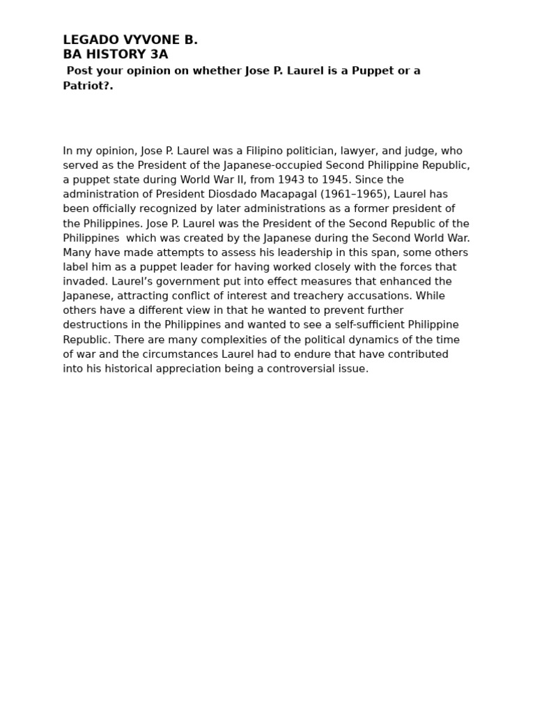 Jose P Laurel | PDF