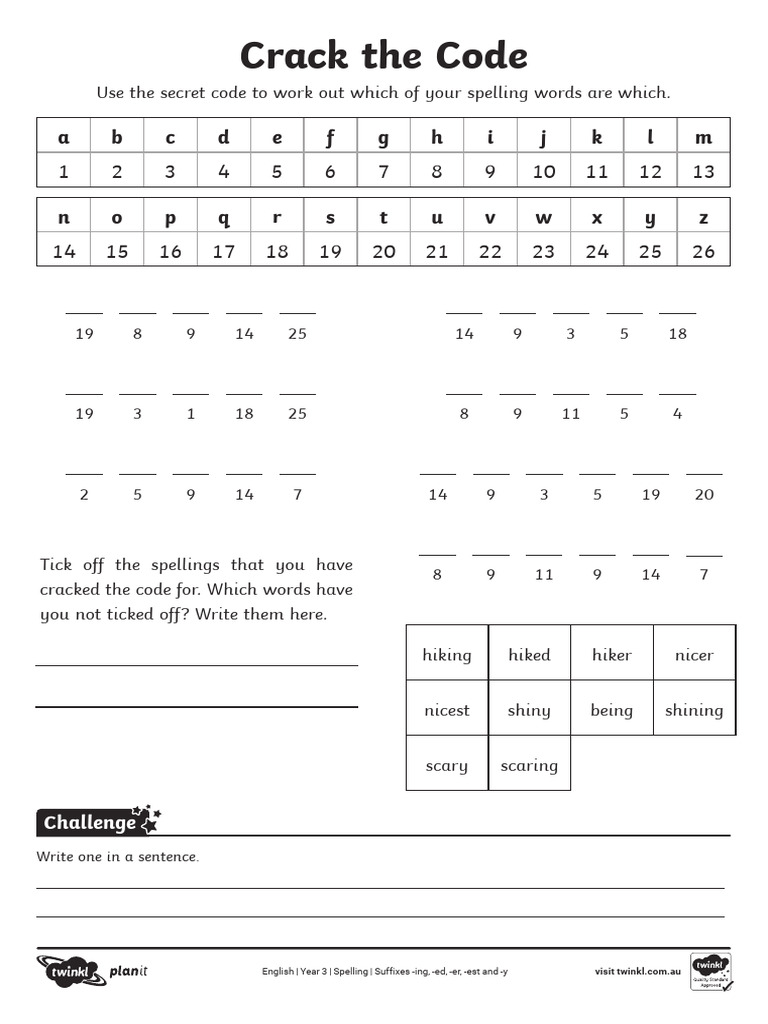 Activity Sheet Crack the Code | PDF | Hiking | Adventure Travel