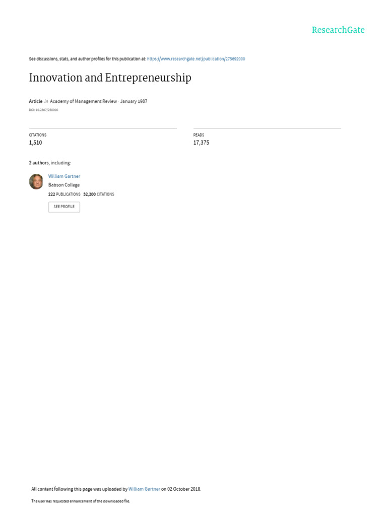 Innovation_and_Entrepreneurship | PDF | Entrepreneurship | Innovation