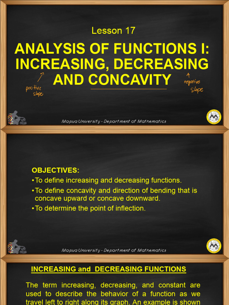 Lesson-17-Analysis of Functions I Increasing, Decreasing and Concavity ...