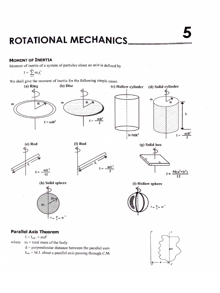 5. Rotational Mechanics | PDF