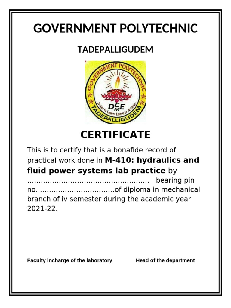 certificate and index | PDF