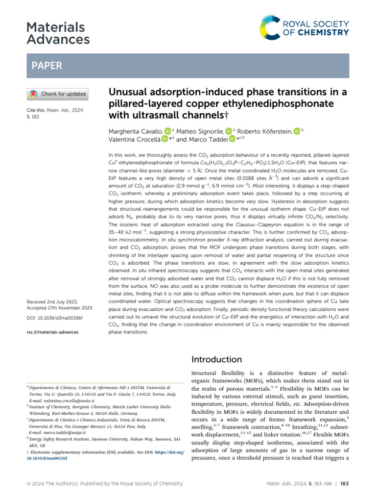 Unusual_adsorption-induced_phase_transitions_in_a_ | PDF | Adsorption | Infrared Spectroscopy