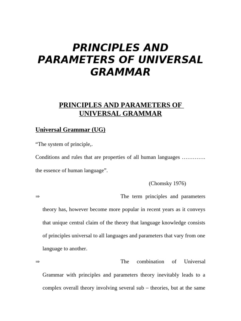 Principles and Parameters of Universal Grammar 1225479431408730 8 | PDF | Phrase | Syntax