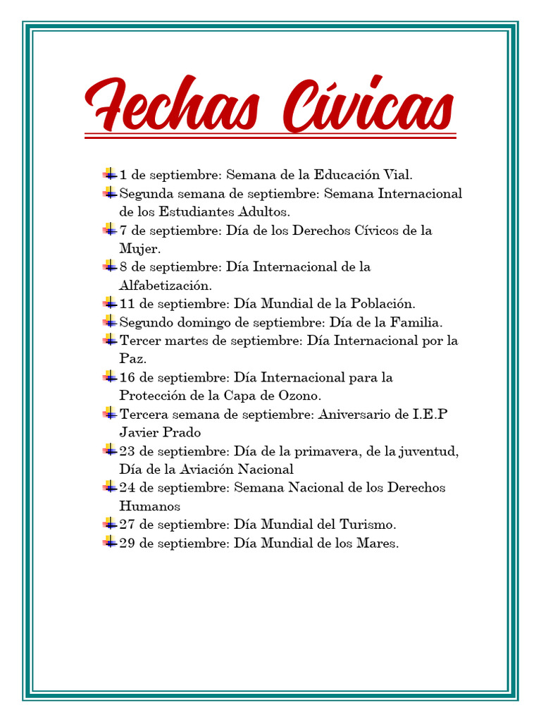 Fechas Cívicas | PDF