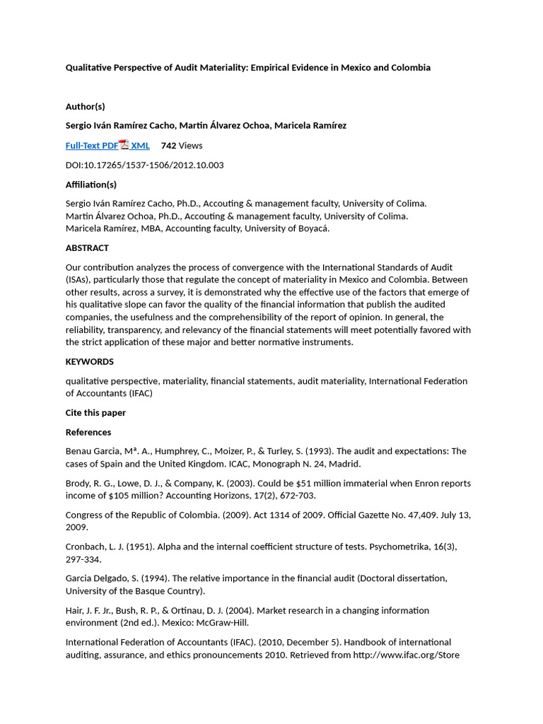 Mexico AM | PDF | Accounting | Audit