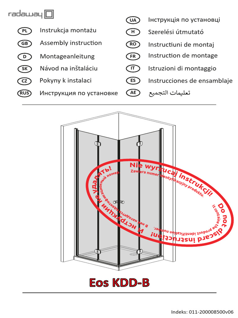 011 200338300v01 EOS v2 KDD B Instrukcja Montazu v01 - Old | PDF