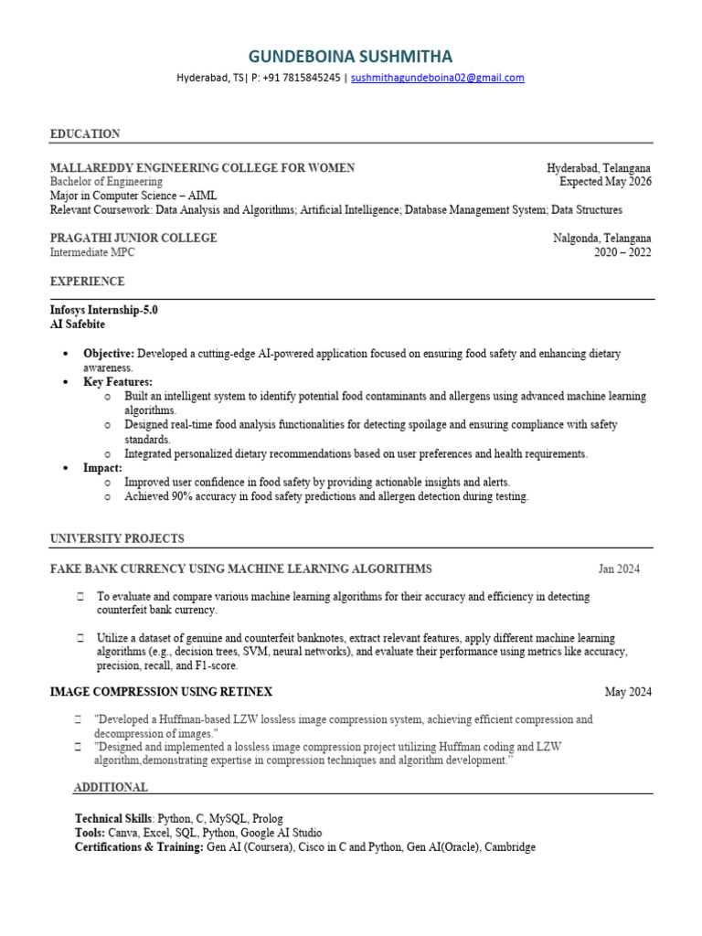 Resume(Salesforce) | PDF | Artificial Intelligence | Intelligence (AI) & Semantics