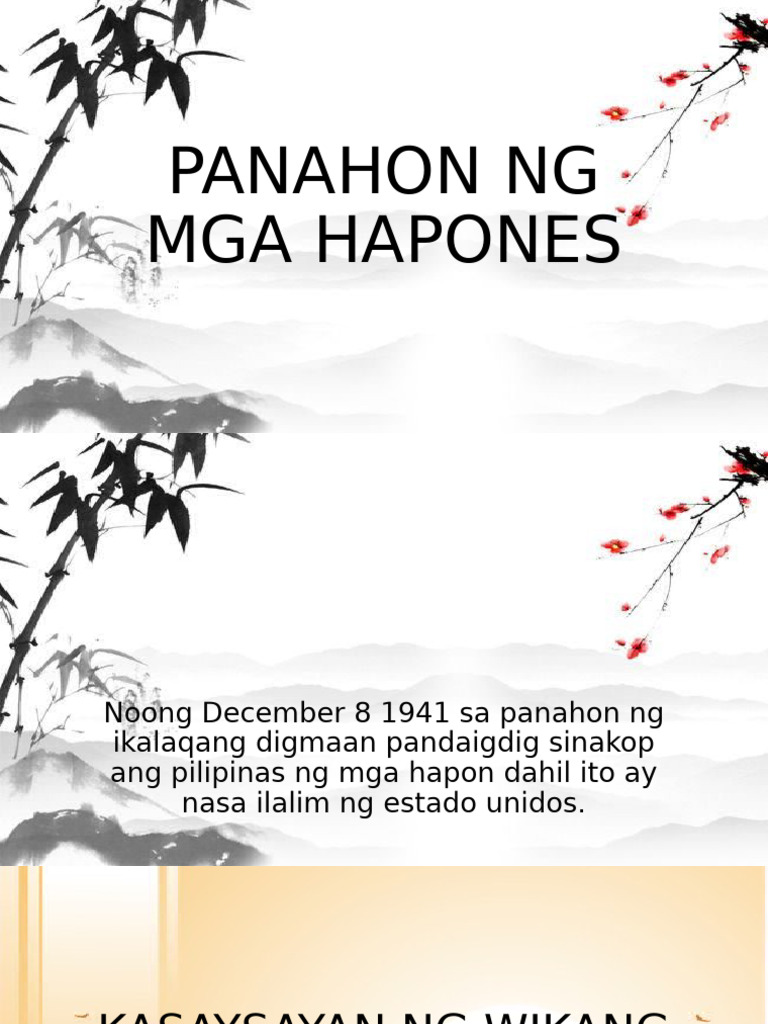 Panahon NG Mga Hapones Group 6 | PDF