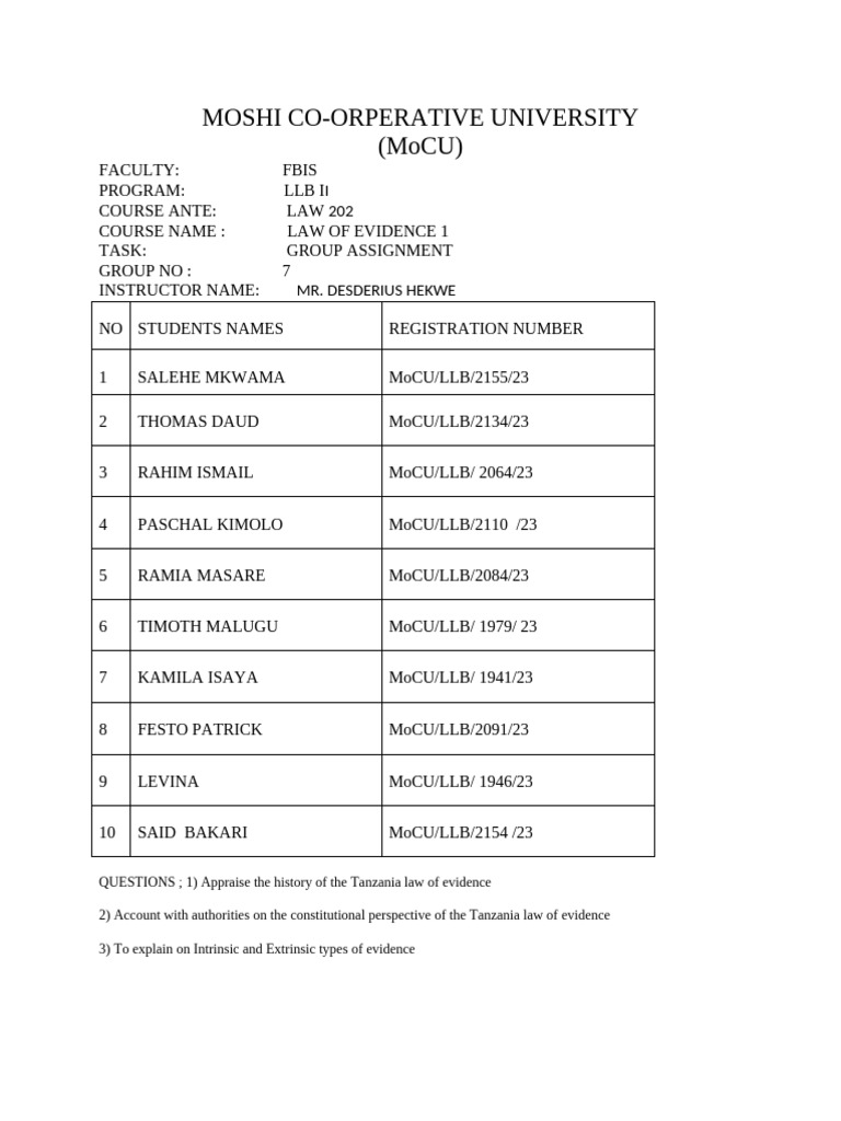 Intrinsic & Extrinsic Evidence | PDF | Evidence (Law) | Burden Of Proof ...