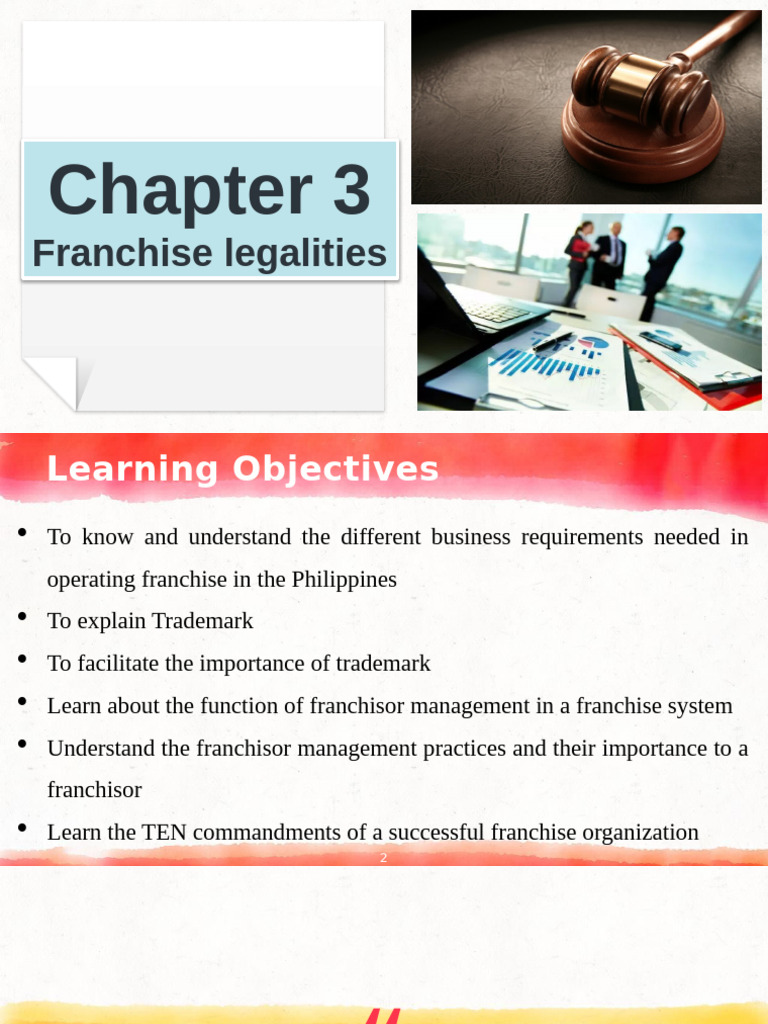 Chapter 3 Franchise Legalities | PDF | Franchising | Trademark