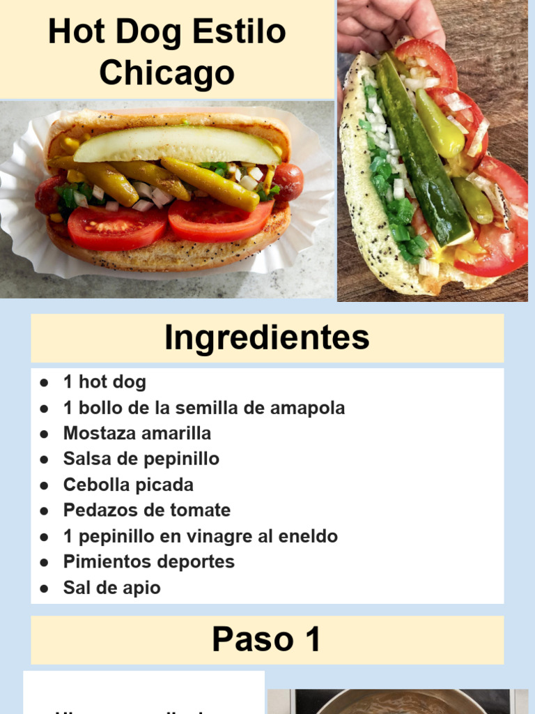 Hot Dog Estilo Chicago | PDF