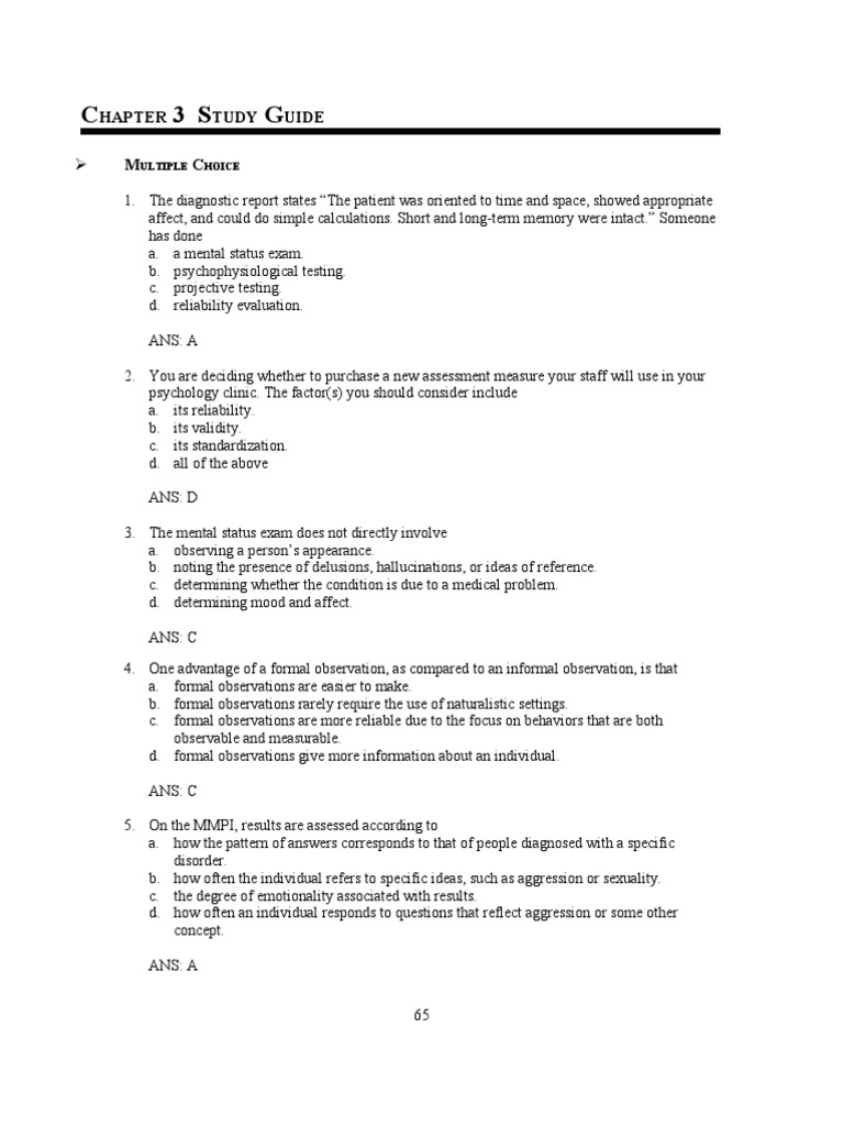 Chapter 3 Study Guide | PDF | Intelligence Quotient | Psychological Evaluation